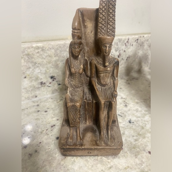 Accents | Statue Of The God Amon And The Goddess Mut Made In Egypt ...